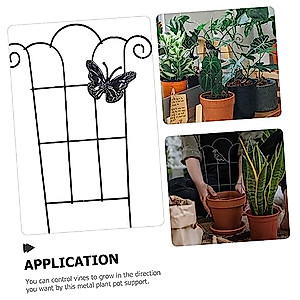 Yardwe 10 Pcs Plant Shelf Outdoor pots Plants Plant Cages Stake Climbing Plant Trellis Climbing Plants Holder Potted Plant Indoor Plants Stand Tomato Plant Roses Plants Rose trellises