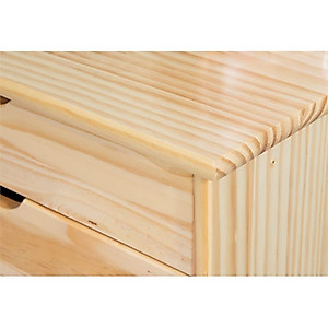 Linon Callie Multpurpose Eight Drawer Dresser Wood Rolling File Cabinet Storage Cart in Natural