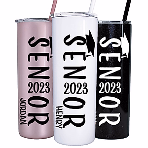 AVITO 20 oz Personalized Graduation Gift, Graduation Tumbler, Class of 2022 & 2023, Graduation Gift for Her, Class of 2022 & 2023, Seniors 2022 2023, Personalized Graduation Gift