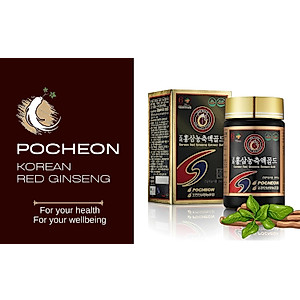 Pocheon 240g(8.5oz), 100% Pure Korean 6Years Root Panax Red Ginseng Extract Gold, TOP Ginsenoside, Saponin, Ginseng Herbal Supplement, Natural Immune Support