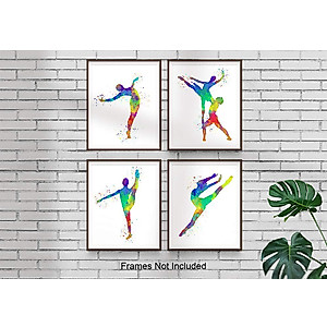 Male Ballet Dancer Abstract Wall Art Print 8x10, Set of 4, Perfect for for Ballet Dancer, Teacher and Lover of Ballet, Ideal Bedroom, Dance Studio, Locker Decor