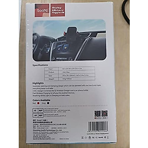 SooPii Wireless Car Charger Mount, 15W Qi Fast Charging, Auto-Clamping,2 Styles Air Vent Phone Holder Included, Compatible with iPhone 13/12/11,Samsung S21/S20 and Others