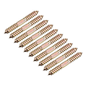 uxcell 10x80mm Hanger Bolts, 12pcs Double Ended Self-Tapping Thread Wood to Wood Dowel Screws for Wood Connecting