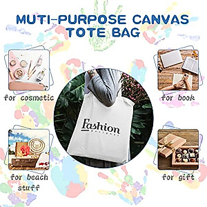 CHENGU 12 Pack Sublimation Tote Bags Blank Canvas Bag Reusable Grocery Bags 15.7x12 Inch Washable Heat Transfer Bag Bulk DIY Craft (White)