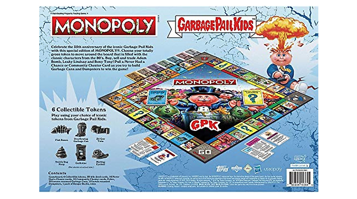 Collectible Garbage Pail Kids Monopoly Game