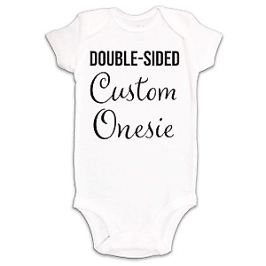 Kate & Meri Double-Sided Custom Onesie©/Bodysuit | Personalized Baby Romper (0-3M)