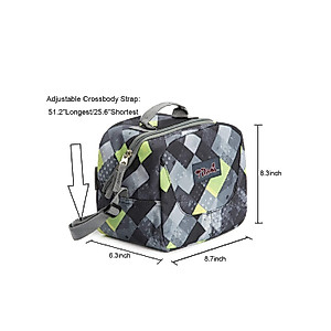 Tilami Rolling Backpack Laptop 18 inch with Lunch Bag, Grids