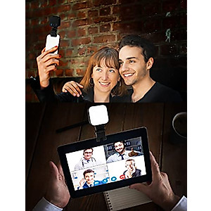 ACNCTOP 64 LED Rechargeable Selfie Light - 5 Lighting Mode Phone Ring Light Mini Portable Clip on Fill Lights for iPhone, Cell Phone, Laptop, TikTok, Selfie, Video Conference, Camera