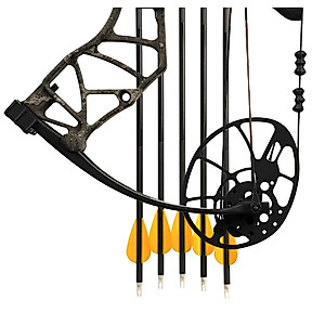 Bear Archery Legit Ready to Hunt Extra Compound Bow Package for Adults & Youth, Right Hand, True Timber Strata