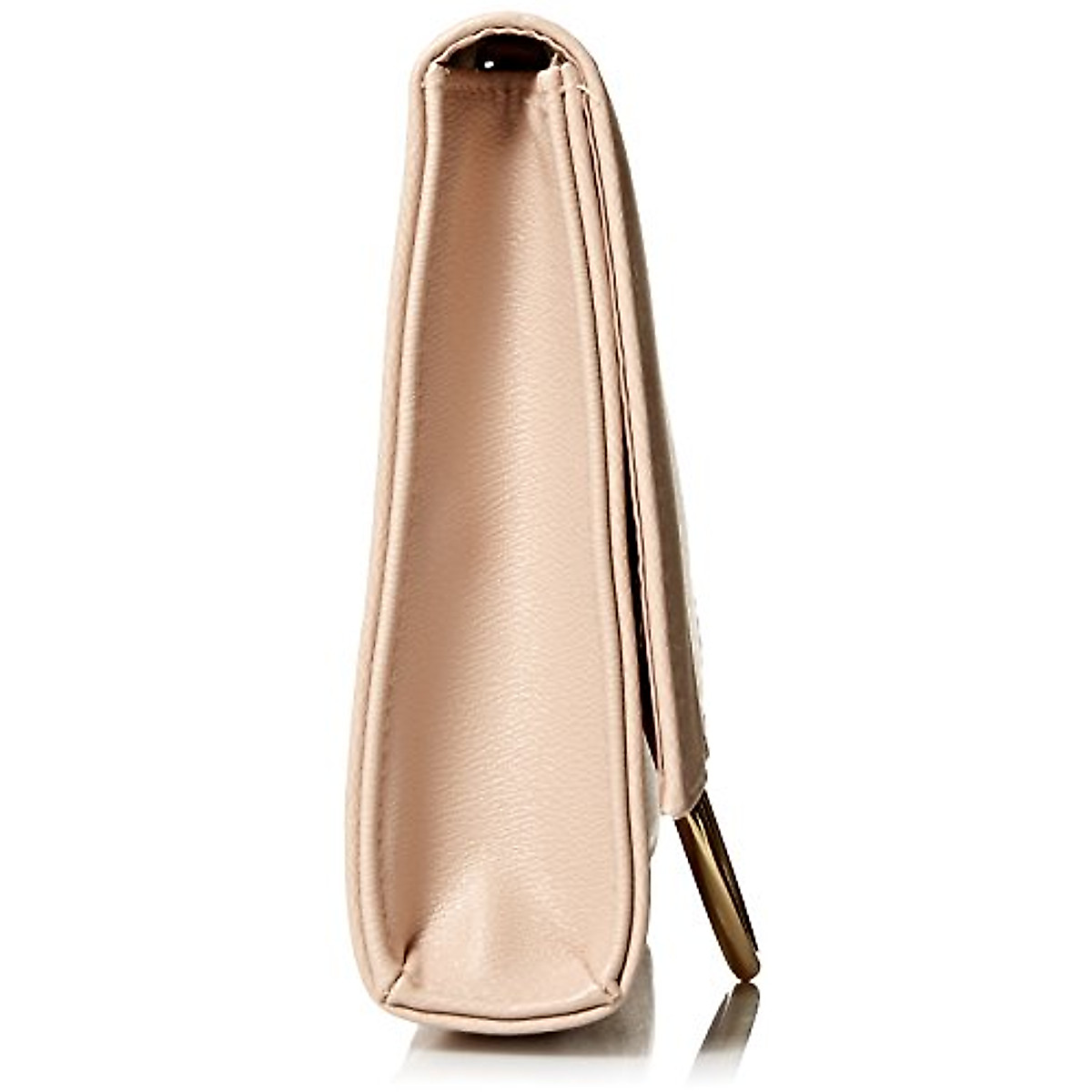 Jessica McClintock womens Nora Solid Large Envelope Clutch with Ring Closure, Nude, One Size US