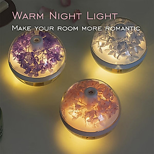 Preserved Flower Portable Humidifier,270ml Capacity,Rechargeable Essential Oil Diffuser with Night Light and Waterless Auto Shut-Off,for Office Room Bedroom Livingroom (Pink Hydrangea)