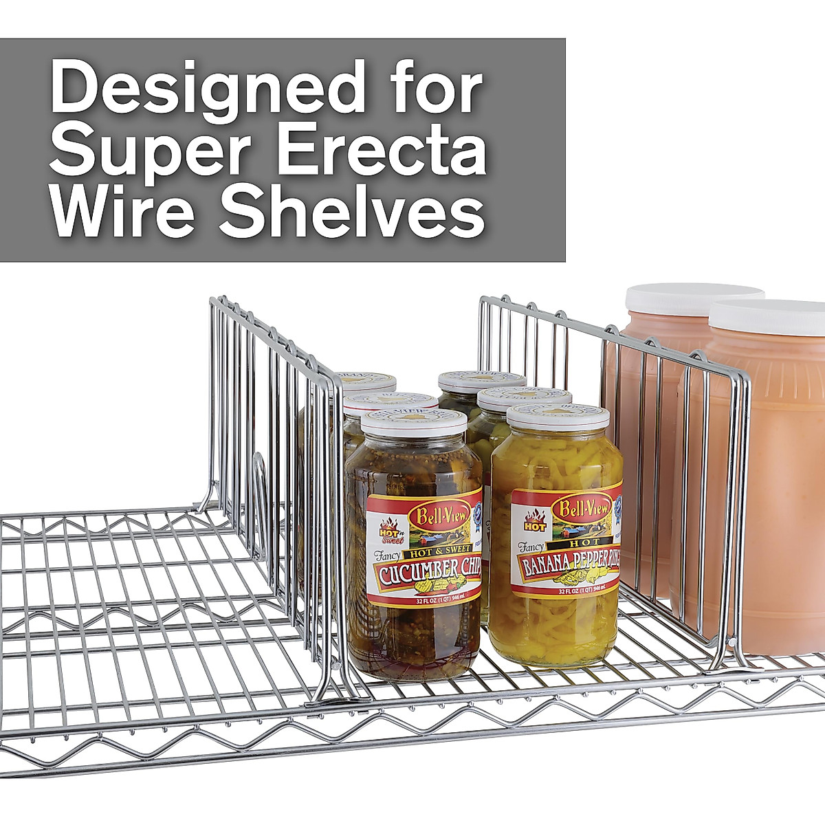 METRO DD18C Super Erecta Chrome Plated Shelf Divider, 18" Width x 8" Height, Silver