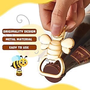 36 Sets Bee Bottle Opener Bee Shaped Wedding Party Favor Souvenirs Beer Bottle Openers for Baby Shower Gender Reveal Bridal Birthday Party Decorations and Supplies