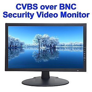 101AV 18.5 LED Security Monitor HDMI up to Ultra HD 4K/8MP 3840x2160,VGA & BNC Input/Output Build in Speaker Audio Video Display VESA Compatible for CCTV DVR Home Office Surveillance 24/7