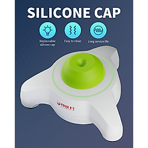 Mini Vortex Mixer with Extra Interchangeable Silicone Cap, Lab Vortex Shaker with Touch Function, 5600rpm, 6mm Orbital Diameter, for Acylic Paints, Nail Polish, Test Tubes, Green