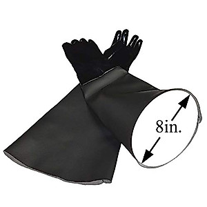 TUFF-Blast Neoprene Gloves for Sandblasting Sandblaster Sand Blast Cabinet - 8" x 26" Made in USA