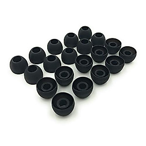 JustEarbuds 10 Pairs Medium 4.5mm Silicone Replacement Ear Buds Tips - Black