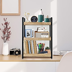 3-Tier Bathroom Organizer Countertop, Wood Bathroom Trays Vanity Organizer for Counter, Makeup Shelf Perfume Organizer Standing Rack, Countertop Storage Shelf for Bathroom Kitchen Office