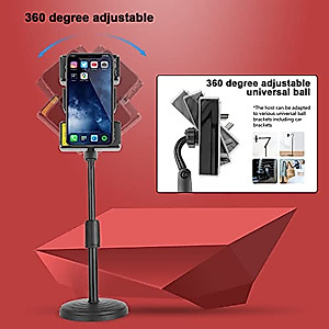 NEWBILITY Cell Phone Stand with Bluetooth Speaker and QI Wireless Charger Dual Stereo Player Infrared Induction Automatic Phone Clip Cell Phone Stand for Desktop 3 in 1
