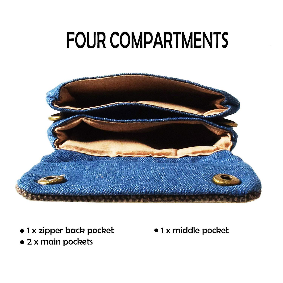 WITERY Small Crossbody Bags for Teen Girl - Handmade Cute Canvas Cross Body Phone Purse Cloth Pouch with Adjustable Shoulder Strap, Mini Women Travel Cell Phone Purse Wallet