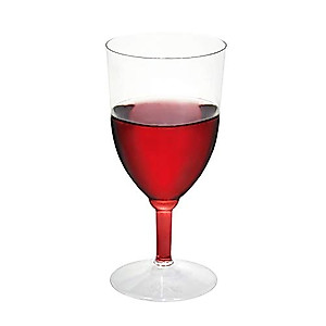 Party Essentials WINEBOX-6 Hard Plastic 1-Piece Wine Glass, 8-Ounce Capacity, Clear (Case of 48)