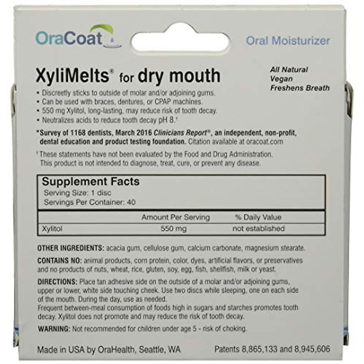Oracoat Xylimelts, 40 Count