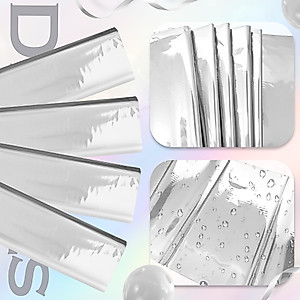 2pcs Silver Plastic Tablecloth for Parties 54*72inch Shiny Disco Table Cloths White Table Cover for Wedding Christmas Winter Birthday Party Decoration Anniversary Event Dinner Grad Party Supplies