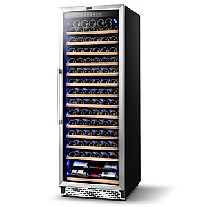 COLZER 24 Inch Wine Cooler Refrigerators,154 Bottle Fast Cooling Low Noise No Fog Wine Fridge with Professional Compressor Stainless Steel,Digital Temperature Control Built-in Freestanding 41-72°F