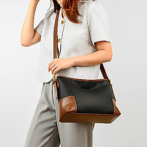 HINFKA Handbags for Women Soft Pu Leather Tote Bag Large Capacity Single Shoulder Bag Crossbody Women Bags Travel Handbags