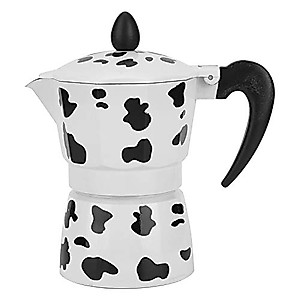 Stovetop Espresso Maker, Milk Cow Moka Pot Coffee Maker Coffee Pot 3/6/9 Cup Aluminium(5oz 3cup)