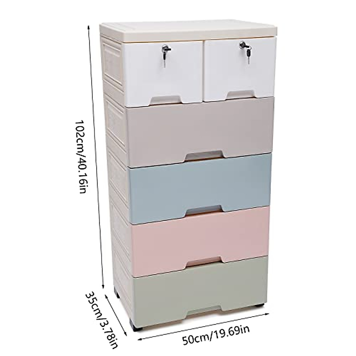AKaSping Plastic Dresser for Bedroom 6 Drawer Dresser Organizer Modern Vertical Clothing Storage Cabinet Tall Storage Tower for Home Living Room Kid Room Entryway Hallway Nursery Office