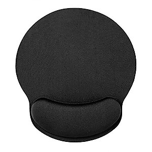 HONESTY Smooth Microfiber Memory Foam Mouse Wrist Pad, Ergonomic Resting Mouse Pad and Wrist Support, Comfortable Typing and Pain Relief, Suitable for Computer Games Office and Study, Black (1 Pack)