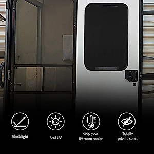 Carkio RV Door Window Shade Cover Blackout RV Door Window Shades Camper Sunshade Privacy Window Cover Travel Trailer Motorhome Sun Shade Accessories,24 x 16 inches, Pack of 2
