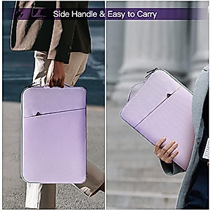 17 inch Laptop Case Sleeve - Slim Protective Shockproof Water-Resistant Laptop Cover with Handle Computer Carrying Bag for HP Envy 17 /Pavilion 17, Dell Lenovo Asus Acer MSI 17.3 Notebook Bag -Purple