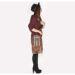 Brown Boho Bag| Real Leather | Fringe Purse | Bohemian Bags | Hobo Tote Handbag