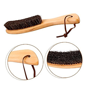 KICHOUSE Dust Brush Cleaning Scrub Brush Whisk Broom Handheld Broom Wooden Handle Cleaning Brush Clothes Brush Hand Broom Hand Brush Upholstery Brush Hat Brush Furniture Brush Horsehair