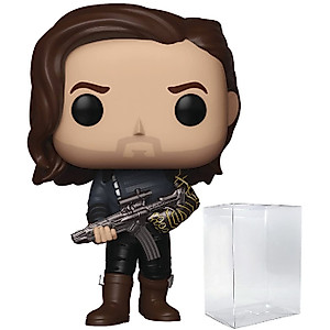 POP Marvel: Avengers Infinity War - Bucky Barnes (Winter Soldier) Funko Pop! Vinyl Figure (Bundled with Compatible Pop Box Protector Case), Multicolor, 3.75 inches