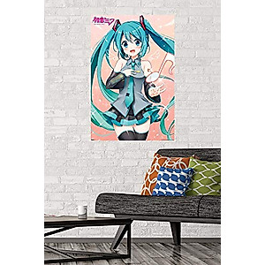 Trends International Hatsune Miku-Music Note Wall Poster, 22.375" x 34", Unframed Version