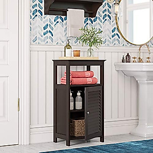 RiverRidge Ellsworth Single Door Floor Cabinet, Espresso