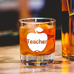 AGMdesign, Funny Double sided Good Day Bad Day Don't Even Ask Teacher Whiskey Glasses Gift for Teacher's, educator, teaching team
