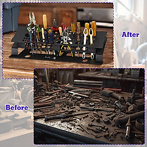 Mordx Screwdriver Storage Rack for Desktop,Screwdriver Organizer Holder,RC Tools Kit Organizers,Carbon Steel Tool Holder, Desktop Hand Tool Stand,Tool holder