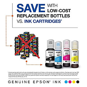 EPSON T502 EcoTank Ink Ultra-high Capacity Bottle Black (T502120-S) for select Epson EcoTank Printers