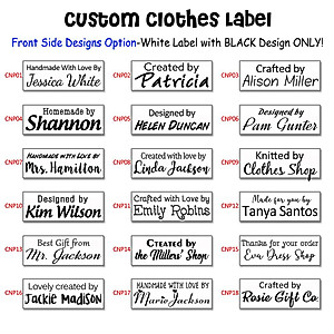 100PCS Custom Hanging Tag Wash Care Instruction Sew in Garment DIY Clothes Fabric Label 1.2×1.5" / 30×40mm