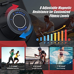 Goplus Foldable Magnetic Rowing Machine, Exercise Rower with LCD Monitor, 8 Level Adjustable Resistance, Device Holder, Transport Wheels, Full Body Exercise for Home Office Gym