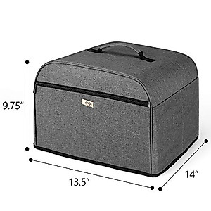 Luxja Dust Cover Compatible with Ninja Foodi Grill (AG301, AG302, AG400), Cover with Storage Pockets, Gray