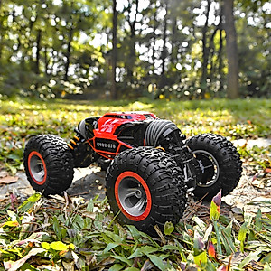 BEZGAR 1:14 Scale 4WD RC Crawler Truck - 15 Km/h All Terrain Electric Toy Car with Rechargeable Battery for Kids, Teens and Adults