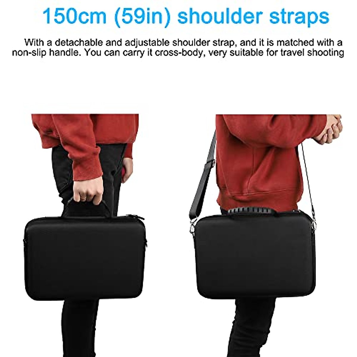 Carrying Case for Insta360 X3,One X2 Camera,Large Hard Shell Shoulder Bag with EVA Liner Compatible for Insta 360 ONE X3 X2 Action Camera Bullet Time Handle/Selfie Stick and Other Accessories