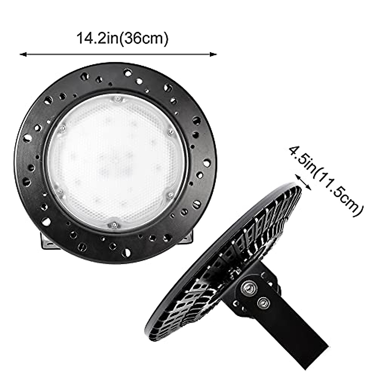 Viugreum 10 Pack 100W UFO LED High Bay Light, IP65 Waterproof 6500K Daylight White LED Warehouse Lighting, Commercial Bay Lighting for Garage Barn Workshop Wet Location