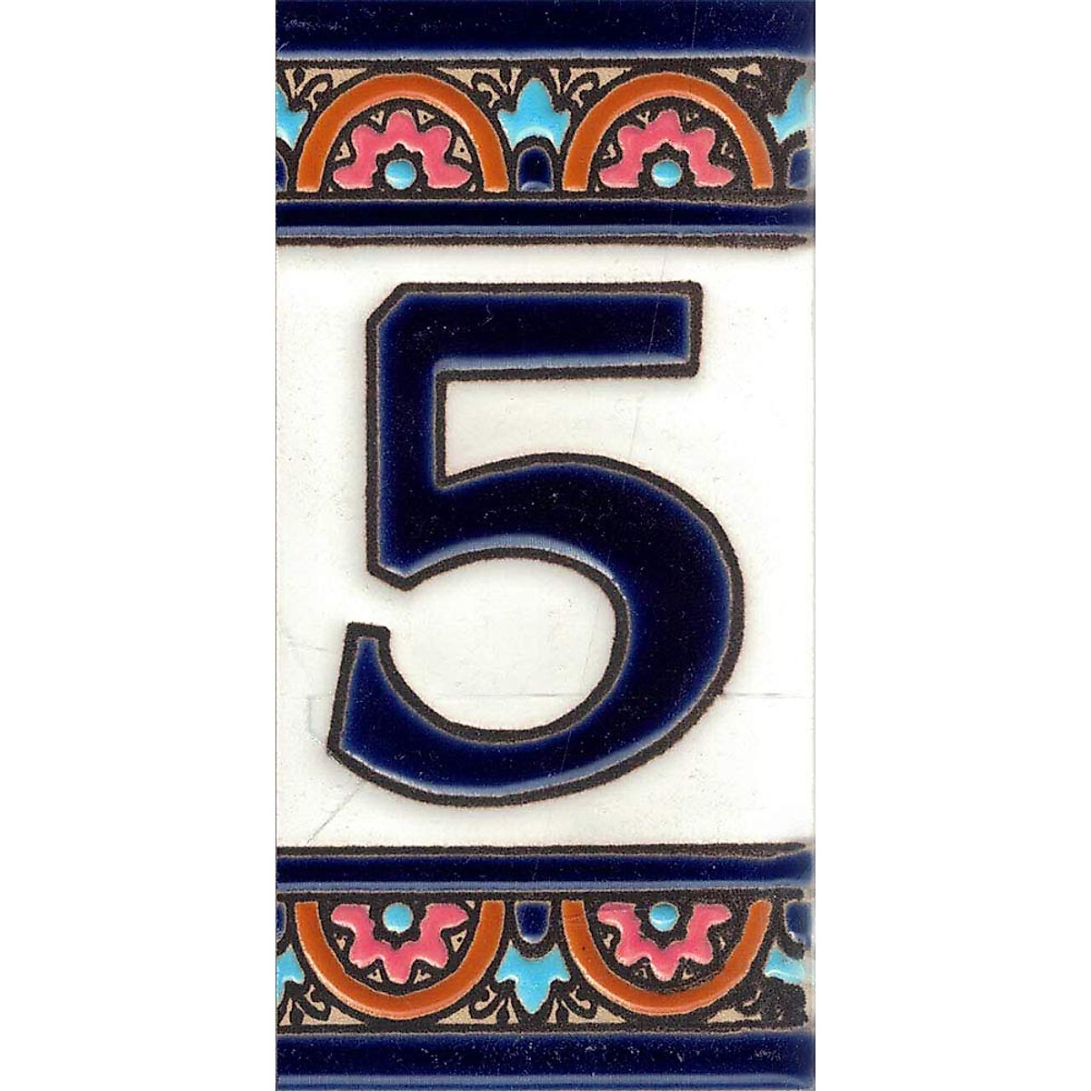 Toro del Oro - House Number - Number for House, Glazed Ceramic, Hand Painted Spanish Technique ...