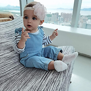 Newborn Baby Girl Clothes Infant Baby Fall Outfits Long Sleeve Stripe Shirt Denim Jumpsuit Romper Jean Overalls Baby Clothes 0-3 Months Unisex